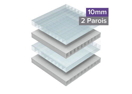 Lexan Thermoclear Plus 10mm 2 parois - Polycarbonate alvéolaire