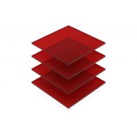 Plaque polycarbonate Lexan SG305 rouge 3050x2050x3 mm
